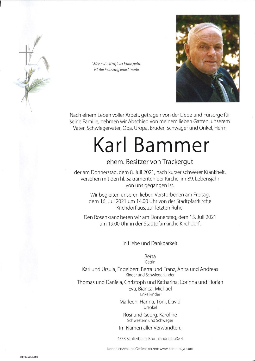 Todesfall Karl Bammer